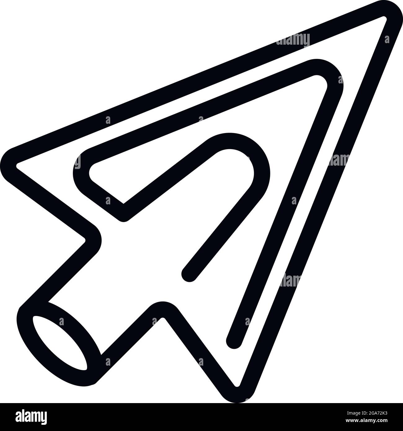 Arrow metal part icon. Outline Arrow metal part vector icon for web ...