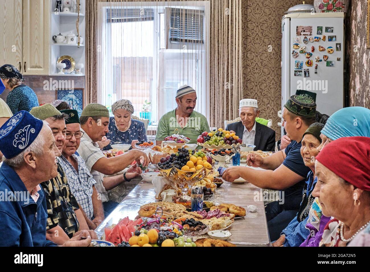 Residents of a Siberian village celebrate the Muslim holiday Kurban ...