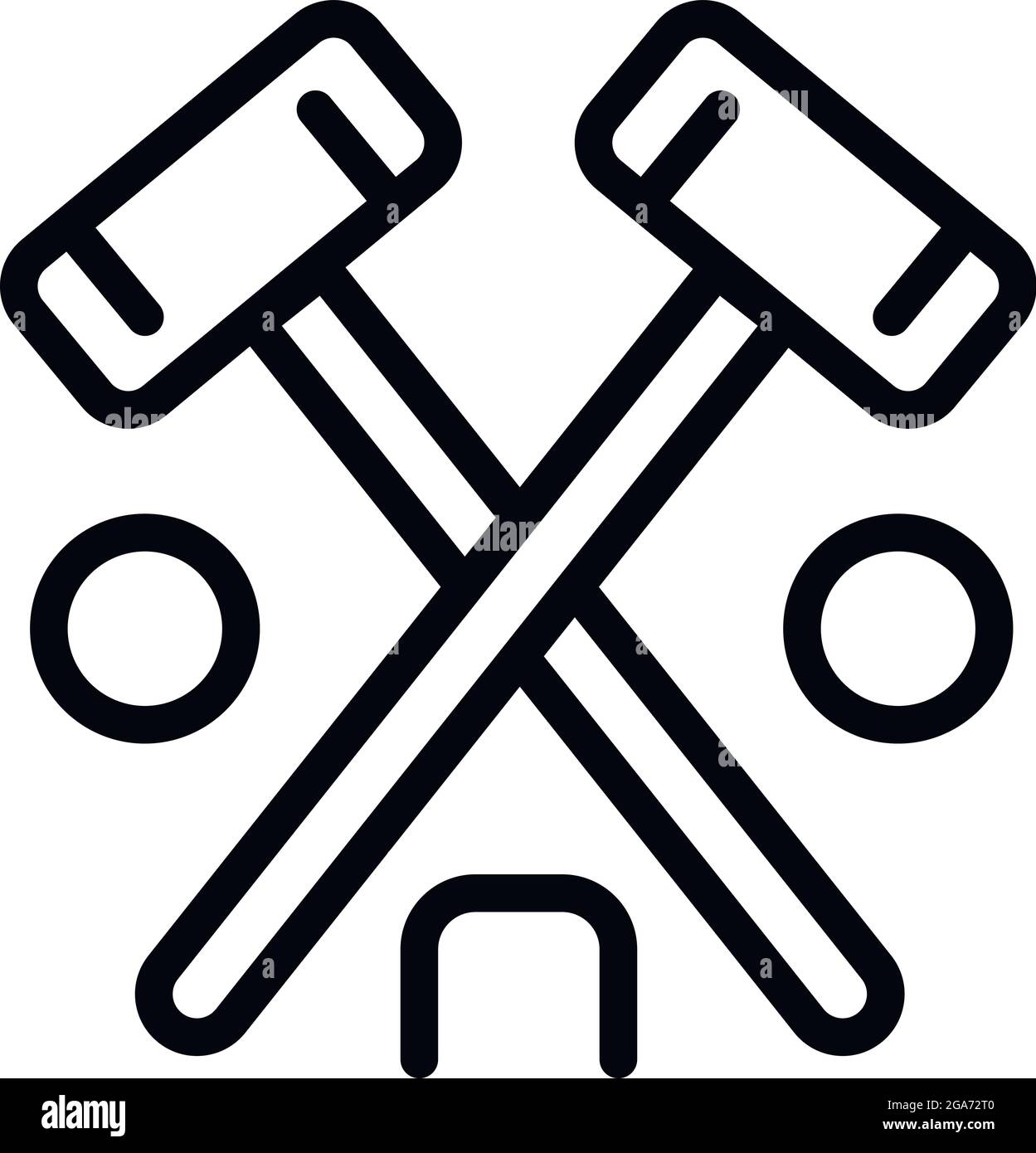 Croquet icon. Outline Croquet vector icon for web design isolated on ...