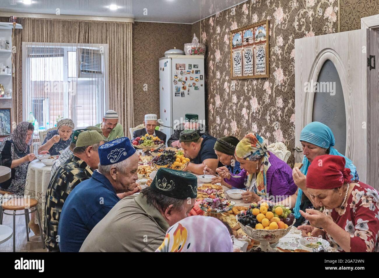 Residents of a Siberian village celebrate the Muslim holiday Kurban ...