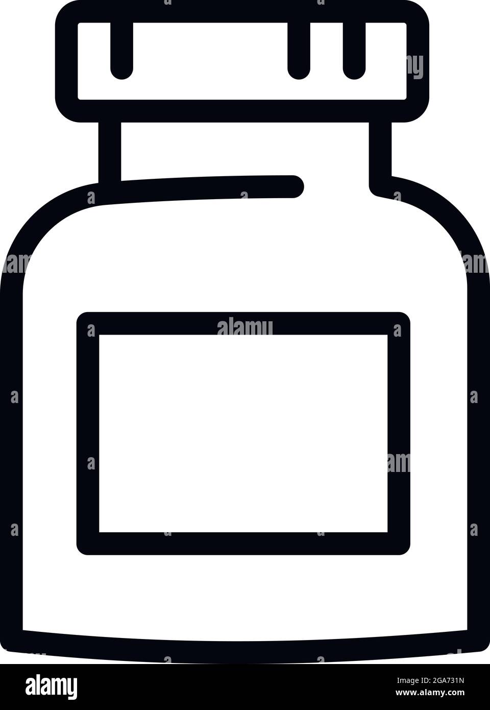 Protein nutrition jar icon. Outline Protein nutrition jar vector icon ...