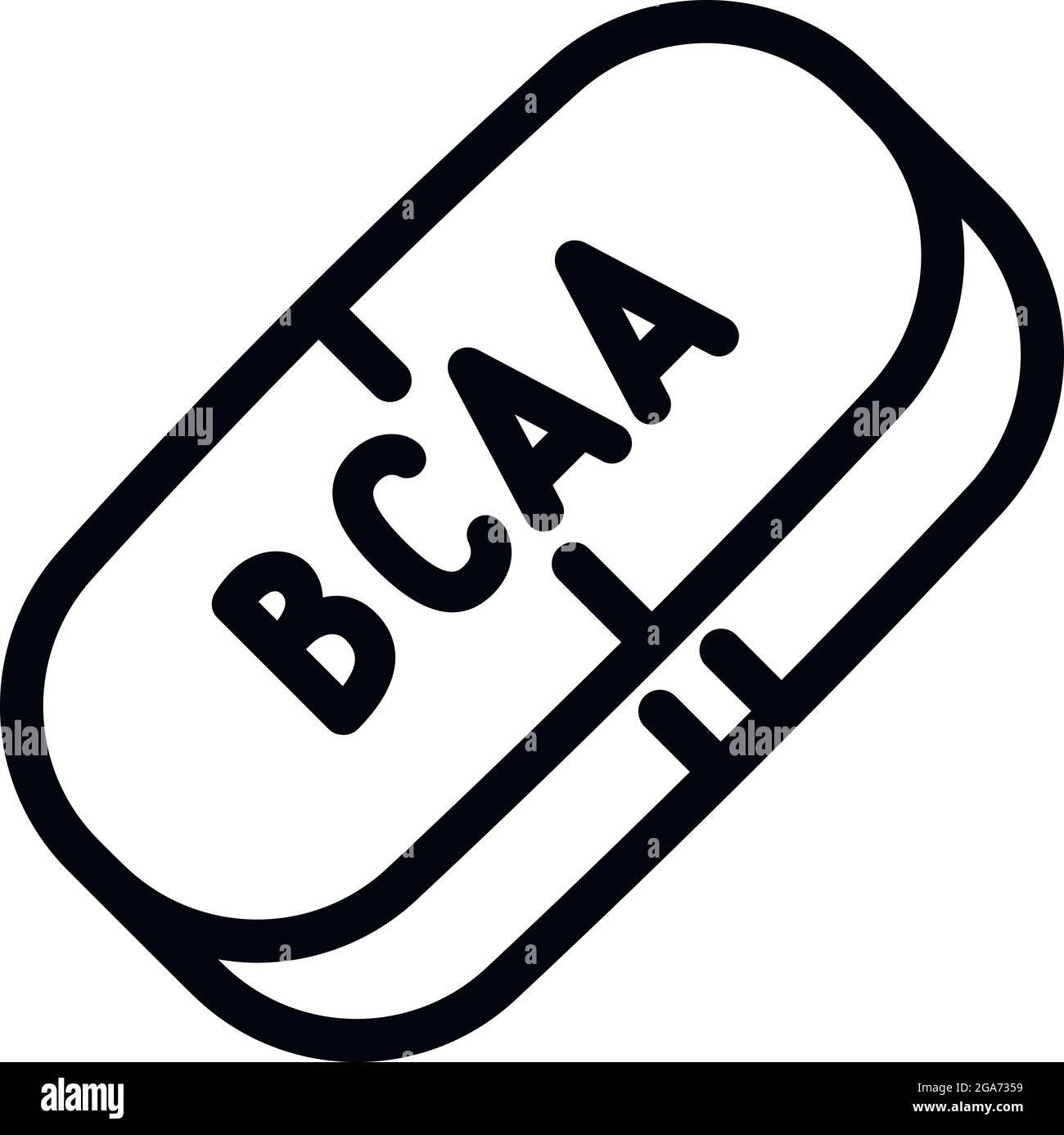 Sport nutrition bcaa capsule icon. Outline Sport nutrition bcaa capsule ...