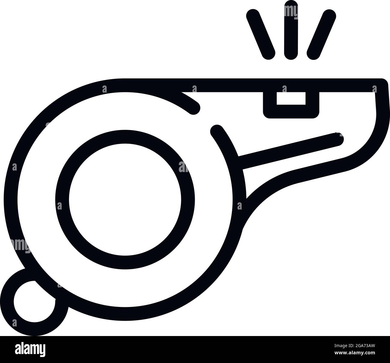 Basketball whistle icon. Outline Basketball whistle vector icon for web ...
