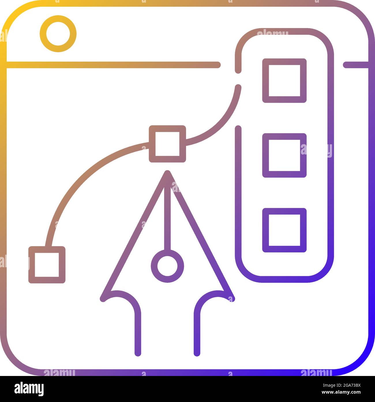 Graphic design platforms icon Cut Out Stock Images & Pictures - Alamy