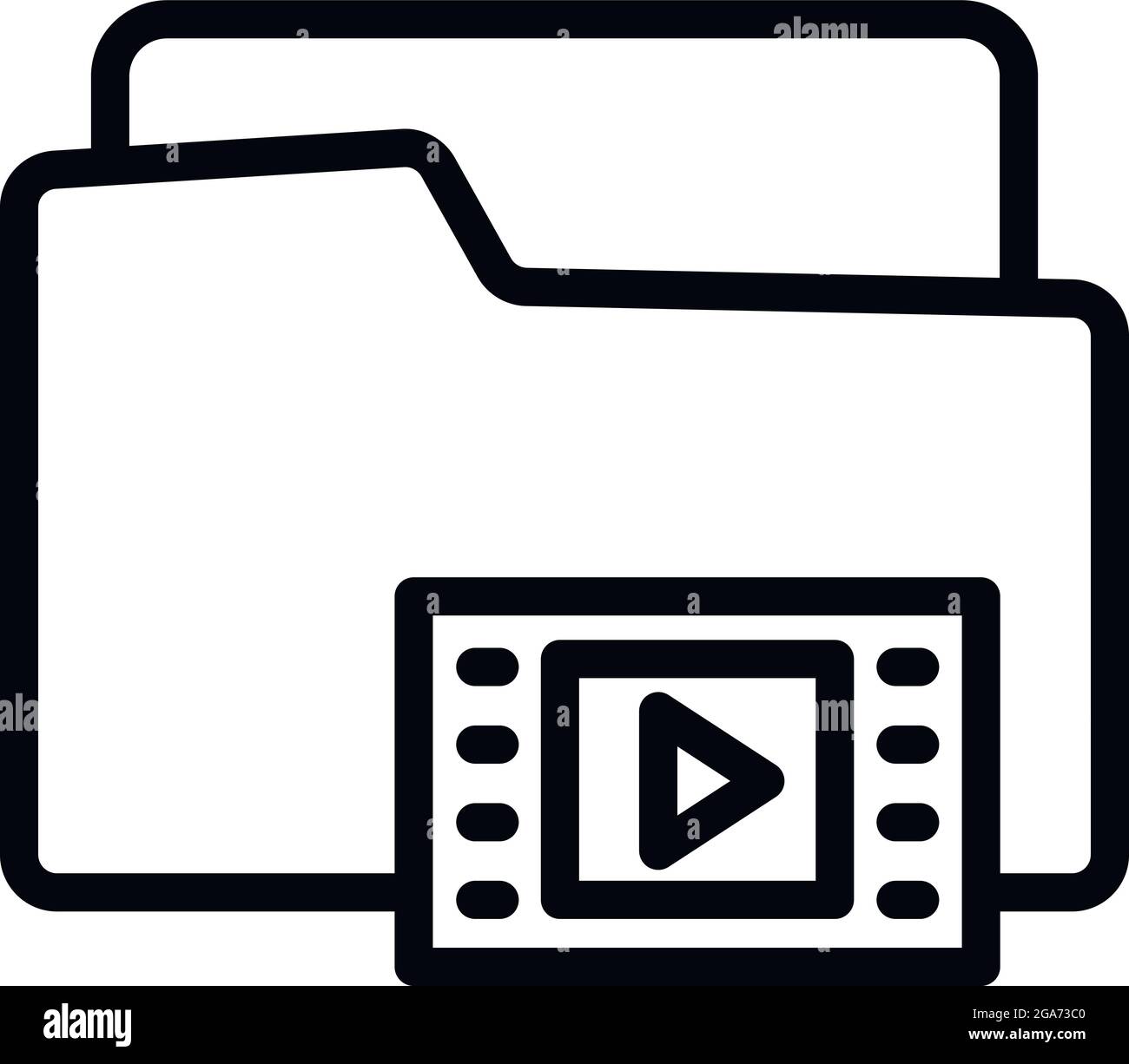Movie file icon. Outline Movie file vector icon for web design isolated ...