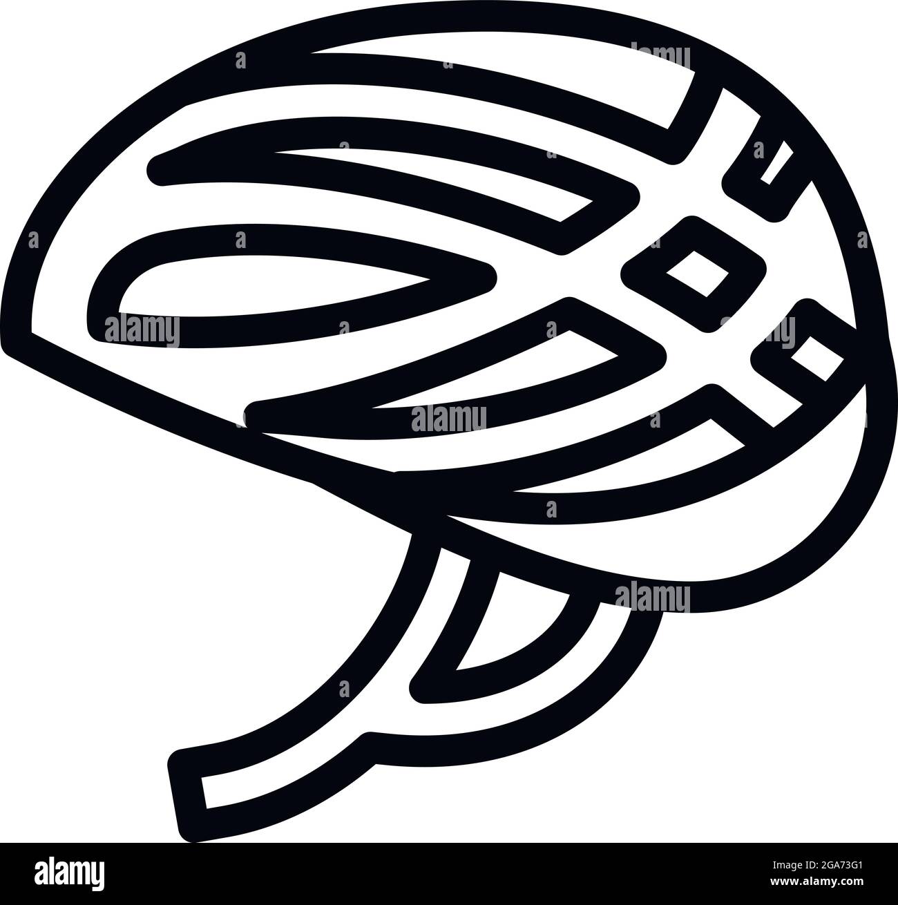 Cycling helmet icon. Outline Cycling helmet vector icon for web design ...