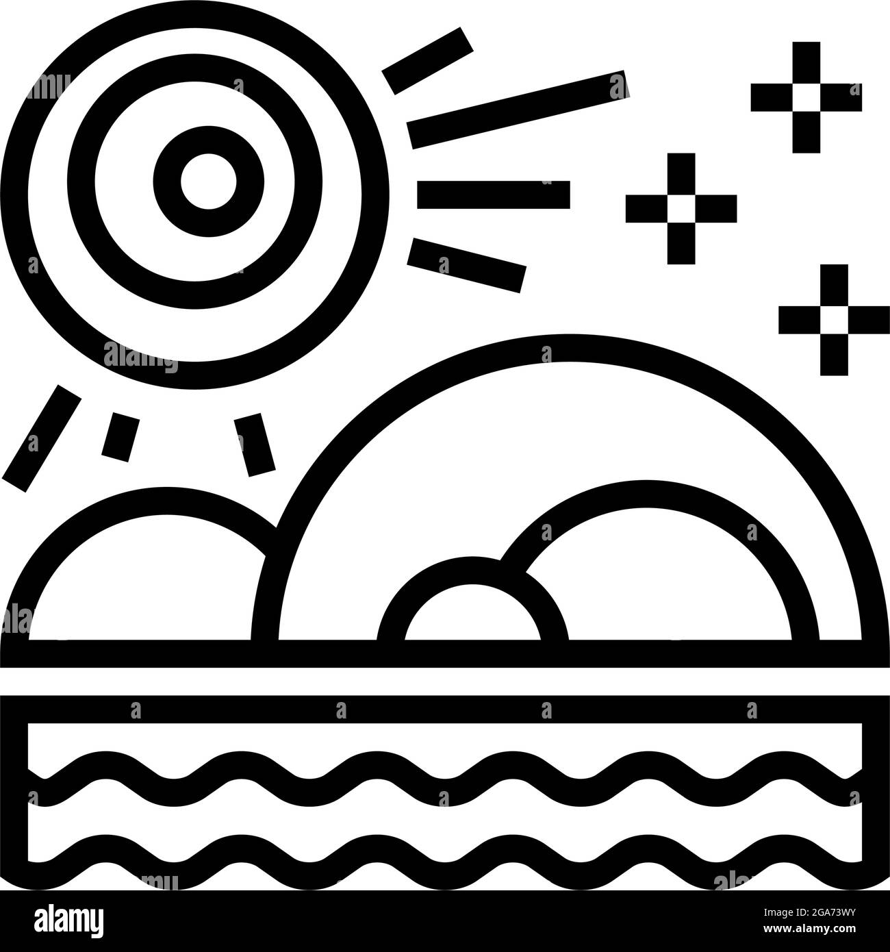 nature boho line icon vector illustration Stock Vector Image & Art - Alamy