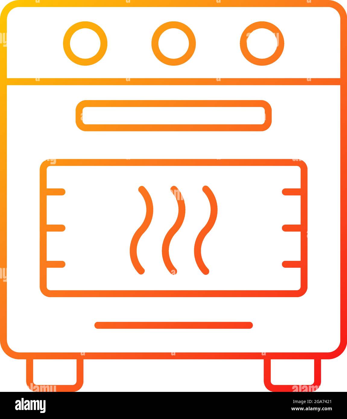 Bake in oven gradient linear vector icon Stock Vector Image & Art - Alamy