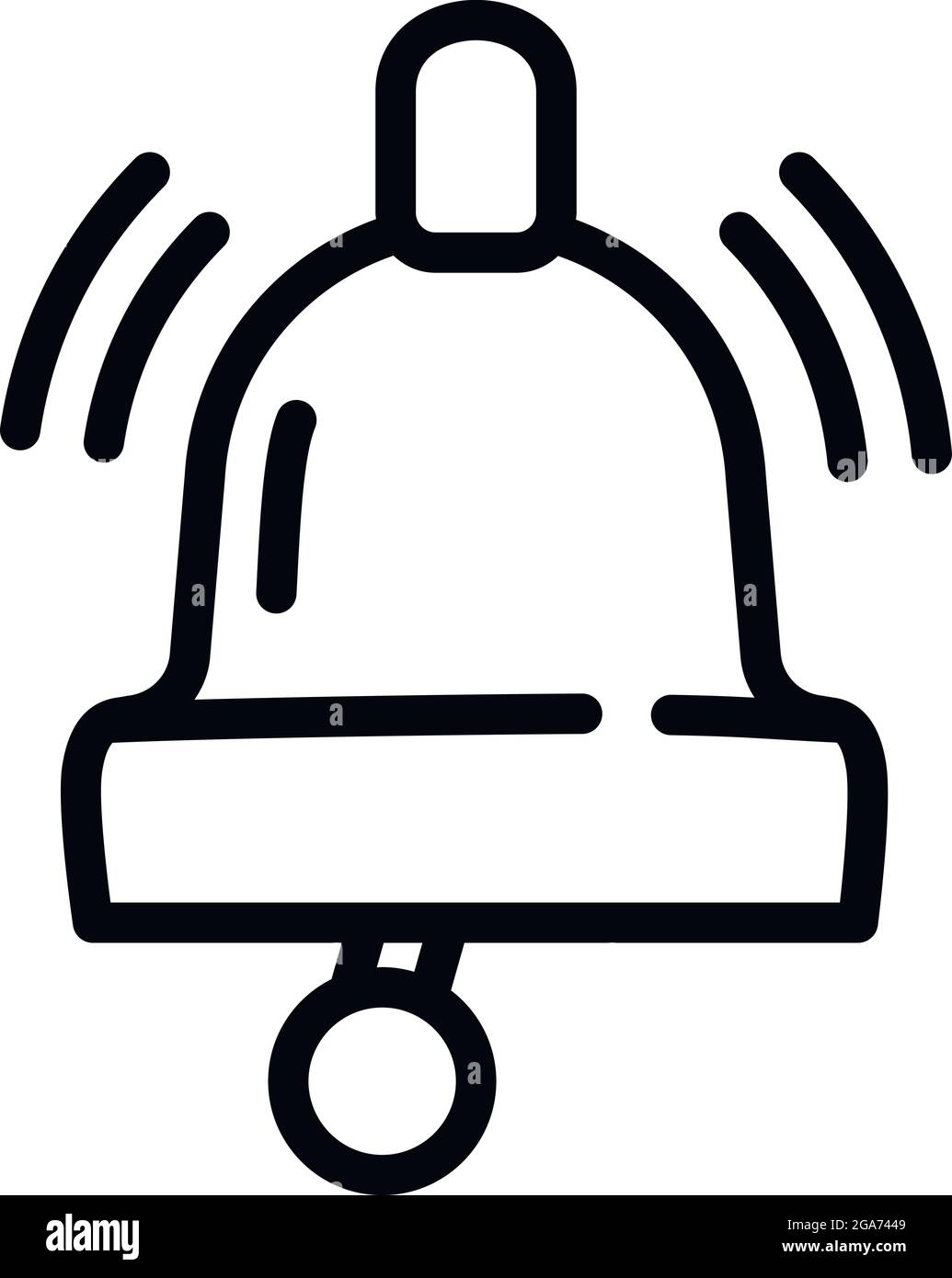 Boxing bell icon. Outline Boxing bell vector icon for web design ...