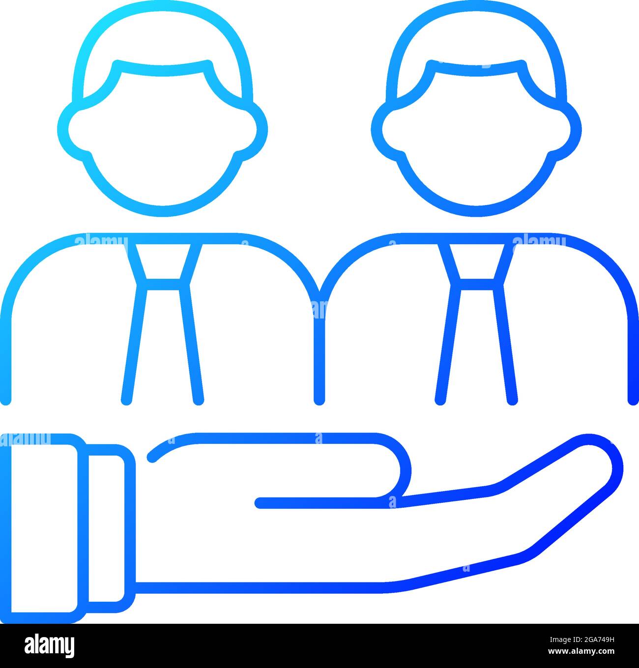 Support gradient linear vector icon Stock Vector Image & Art - Alamy