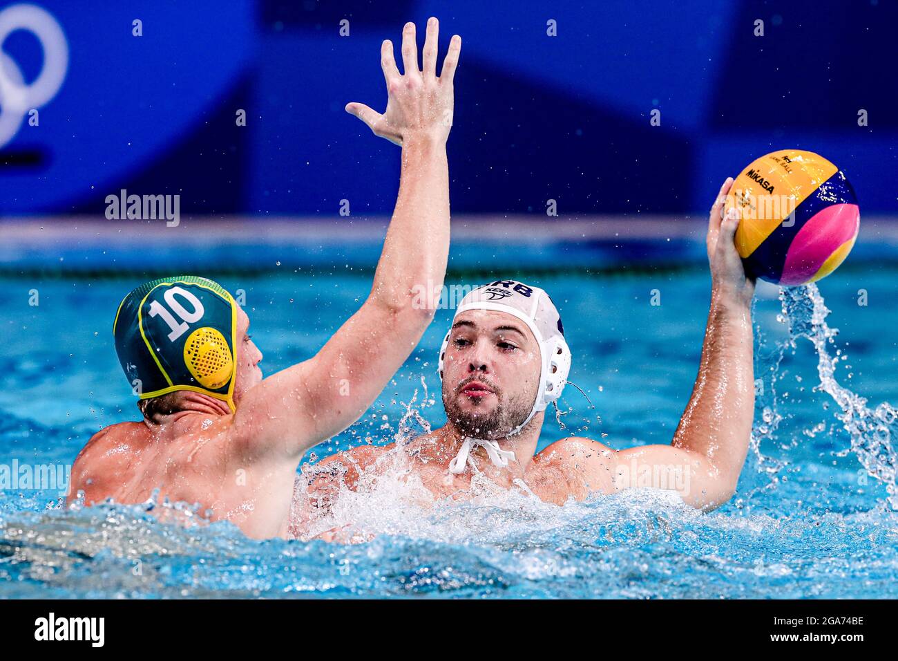 TOKYO, JAPAN - JULY 29: Timothy Putt of Australia, Dusan Mandic of ...