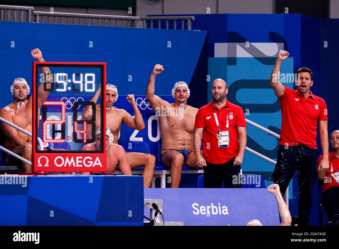 TOKYO, JAPAN - JULY 29: Stefan Ciric of Serbia, Vladimir Vujasinovic of Serbia during the Tokyo ...