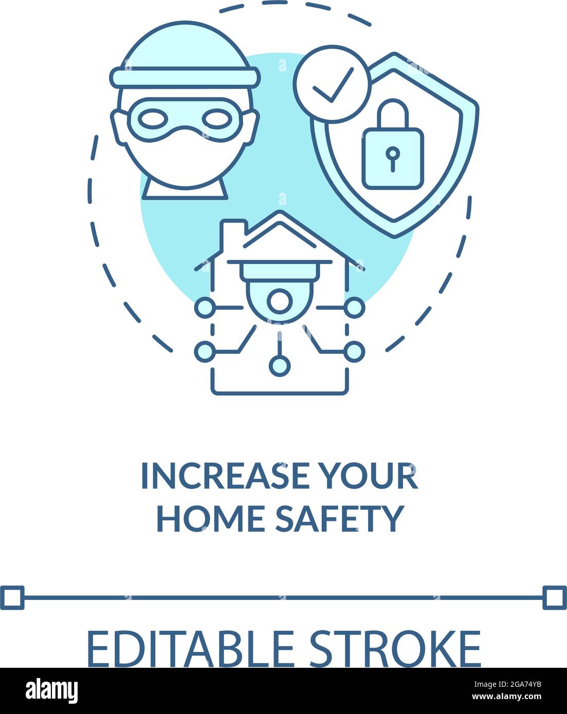 Increase your home safety concept icon Stock Vector Image & Art - Alamy