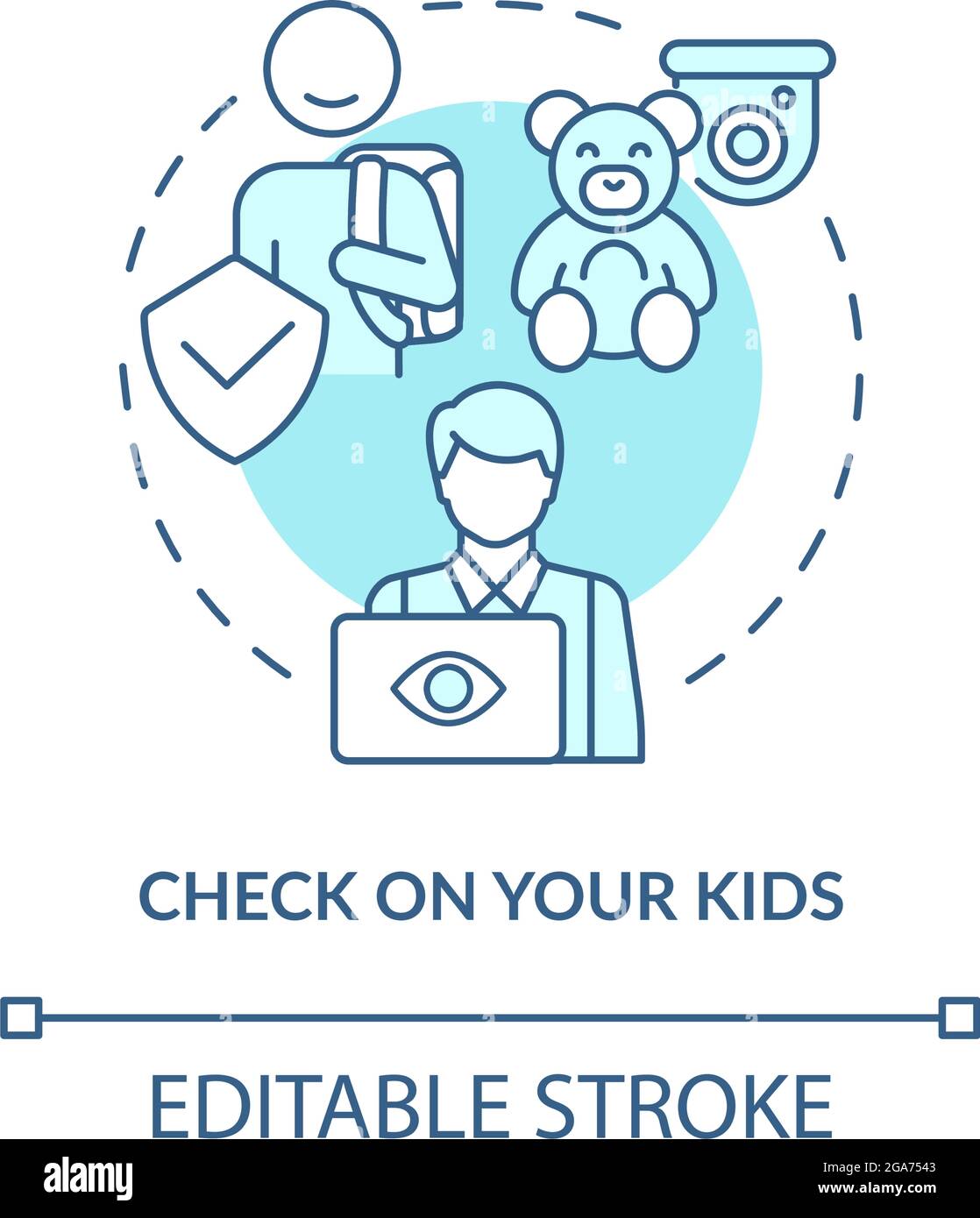 Kids behavior observation Stock Vector Images - Alamy