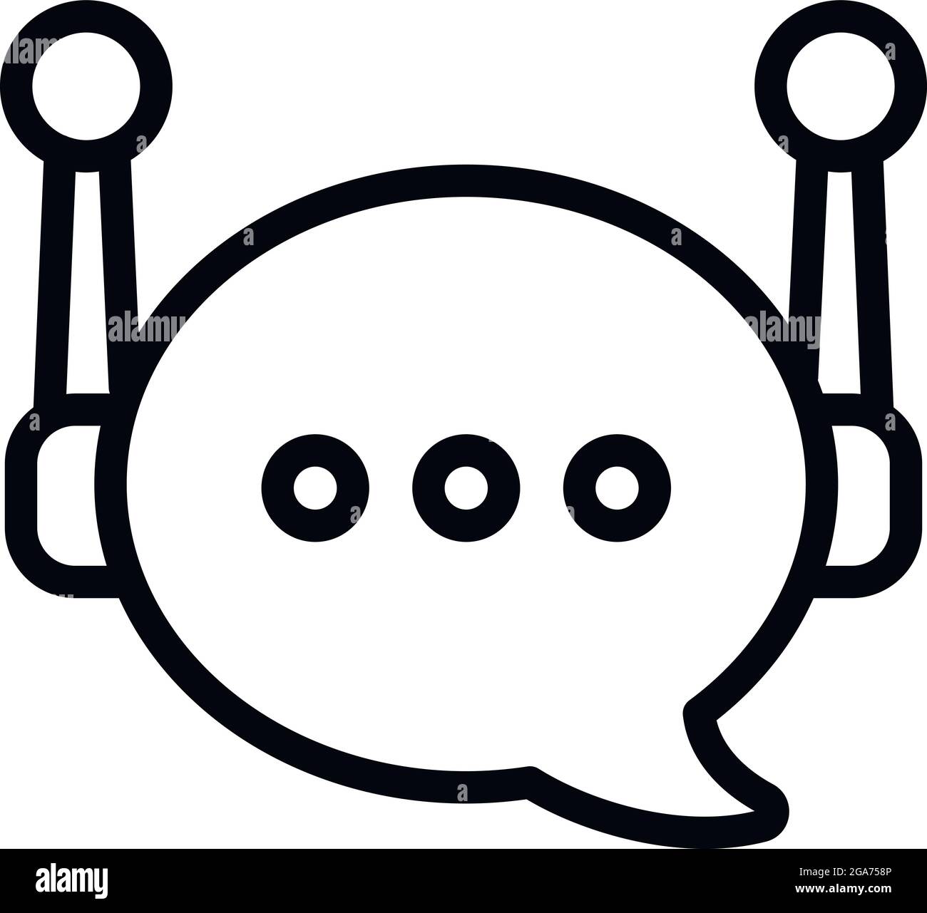 Review chatbot icon. Outline Review chatbot vector icon for web design ...