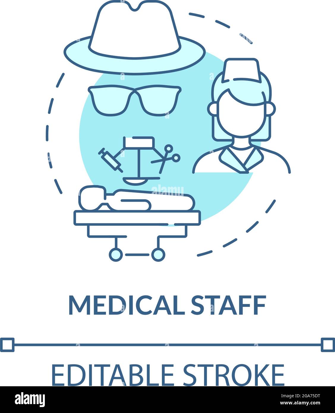 Medical staff blue concept icon Stock Vector Image & Art - Alamy