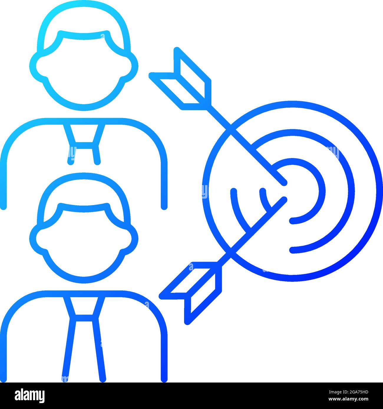 Common goal gradient linear vector icon Stock Vector Image & Art - Alamy