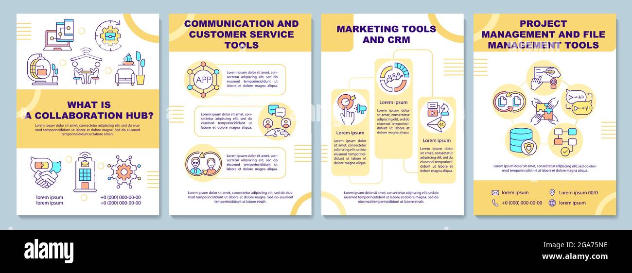 Collaboration hub brochure template Stock Vector Image & Art - Alamy