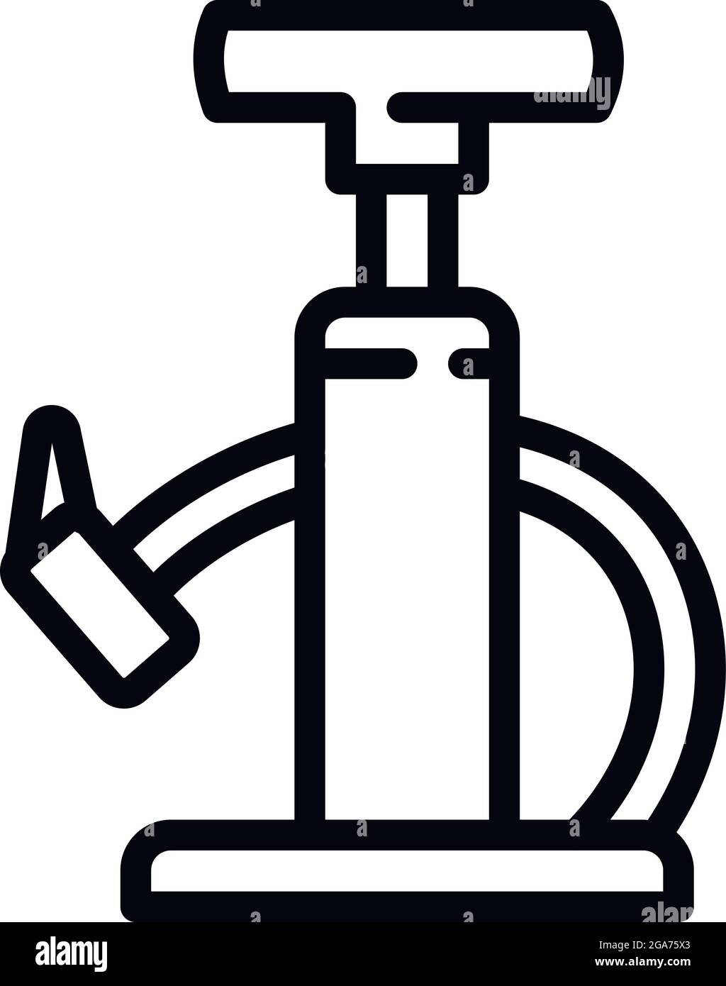 Cycling air pump icon. Outline Cycling air pump vector icon for web ...