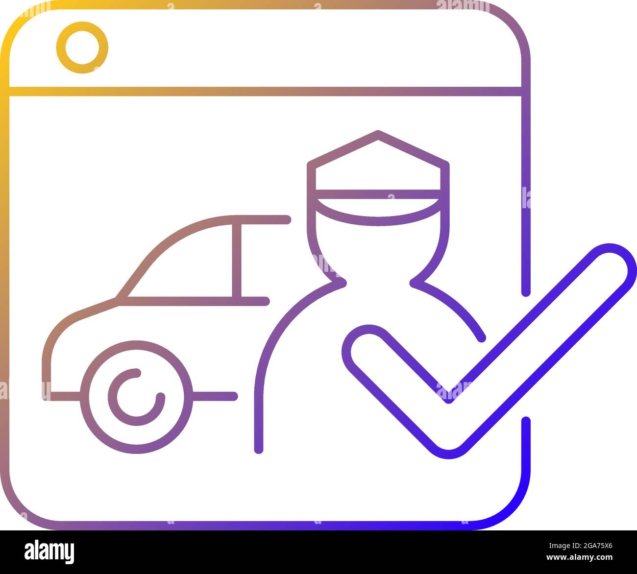 Ride-hailing platforms gradient linear vector icon Stock Vector Image ...