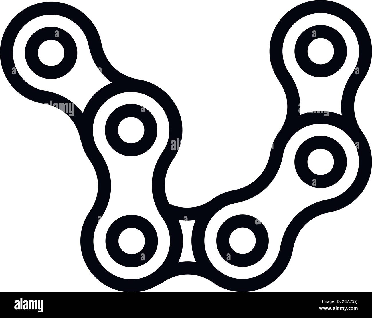 Bike chain icon. Outline Bike chain vector icon for web design isolated ...