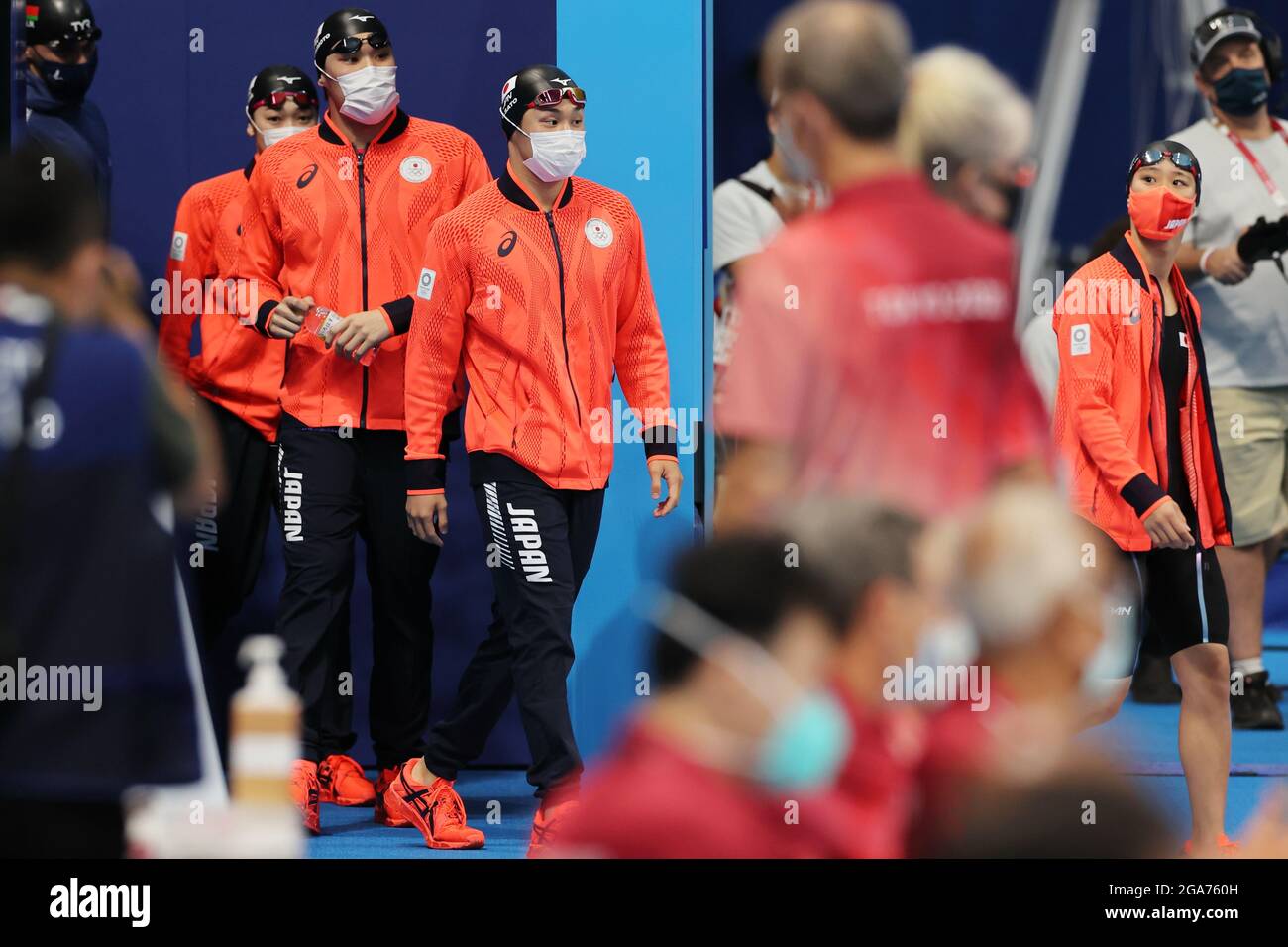 Tokyo, Japan. 29th July, 2021. L Rikako Ikee (JPN) Swimming : 4x100m ...
