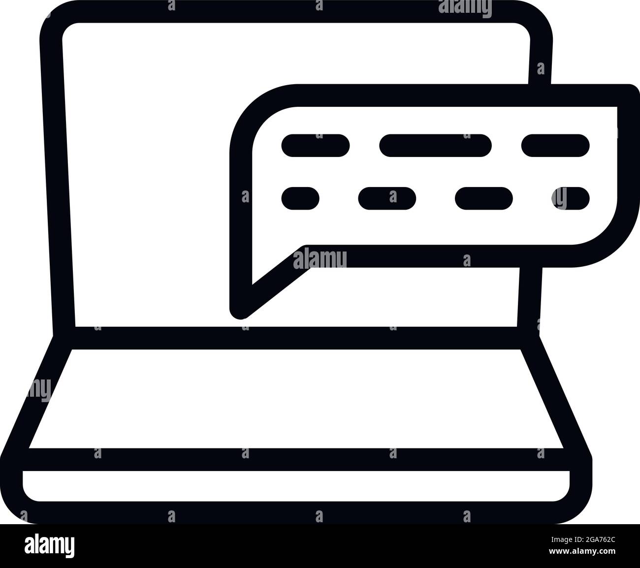 Sms chatbot icon. Outline Sms chatbot vector icon for web design ...