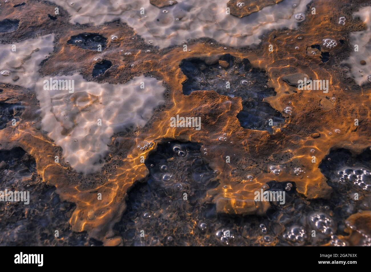 Salt formation in the Dead Sea of Jordan Stock Photo - Alamy