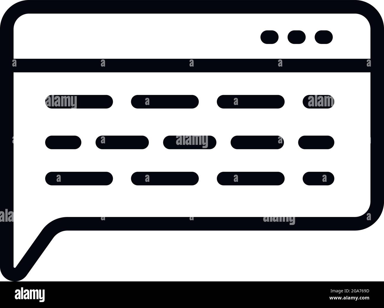 Computer chatbot icon. Outline Computer chatbot vector icon for web ...