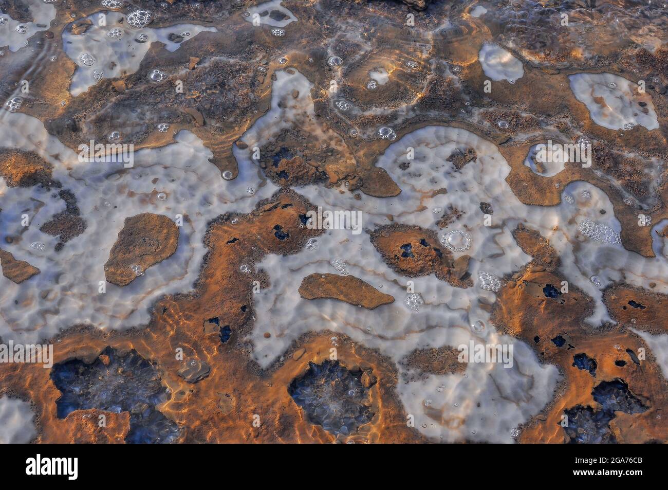 Salt formation in the Dead Sea of Jordan Stock Photo - Alamy