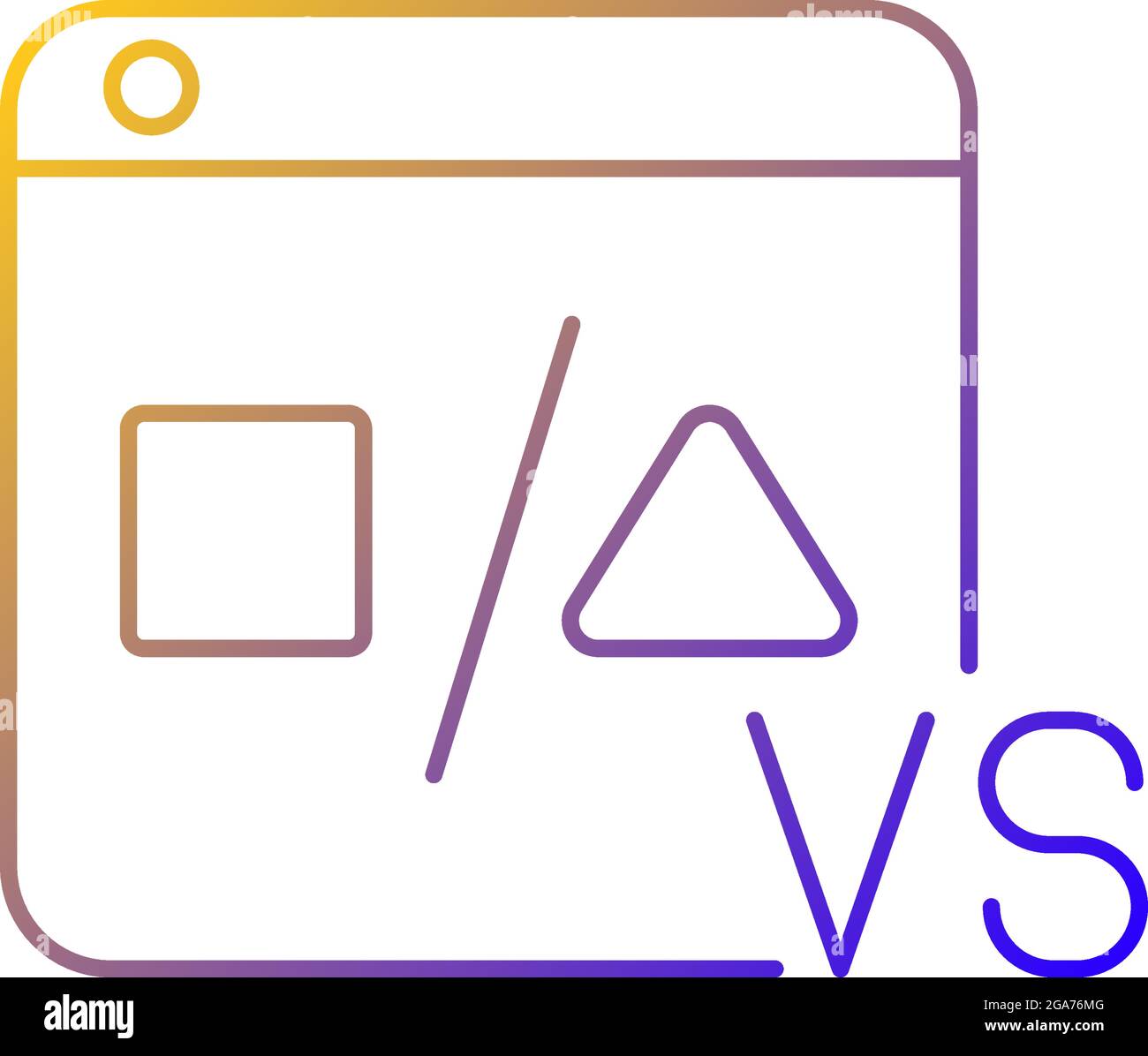 Comparison platforms gradient linear vector icon Stock Vector Image ...