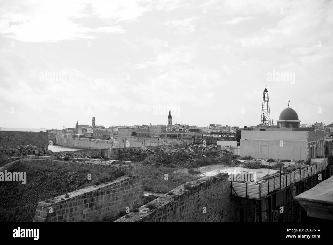 Skyline of Old Akko, Israel Stock Photo - Alamy