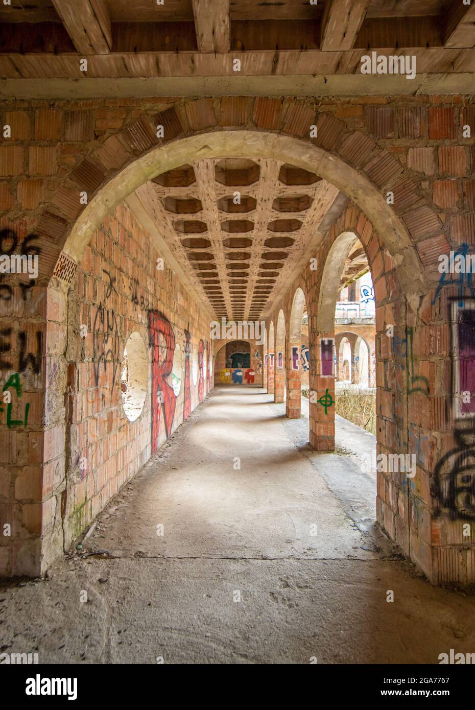 Built in 1983 but never finished, the ruins of Łapalice Castle are an ...