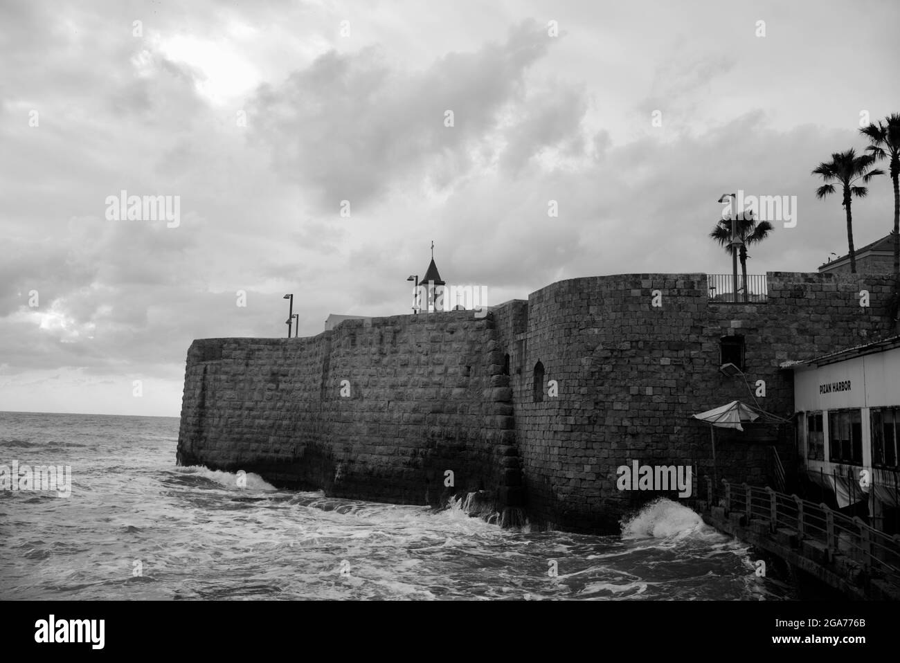 Sea Walls of Old Akko, Israel Stock Photo - Alamy