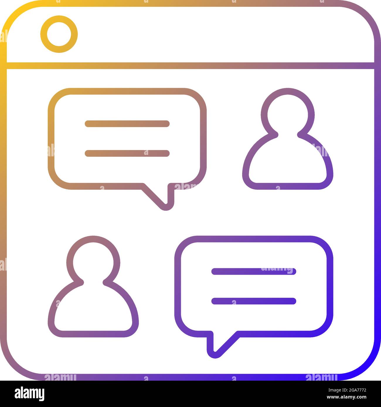 Social discussion platforms gradient linear vector icon Stock Vector ... Social discussion platforms gradient linear vector icon Stock Vector ...