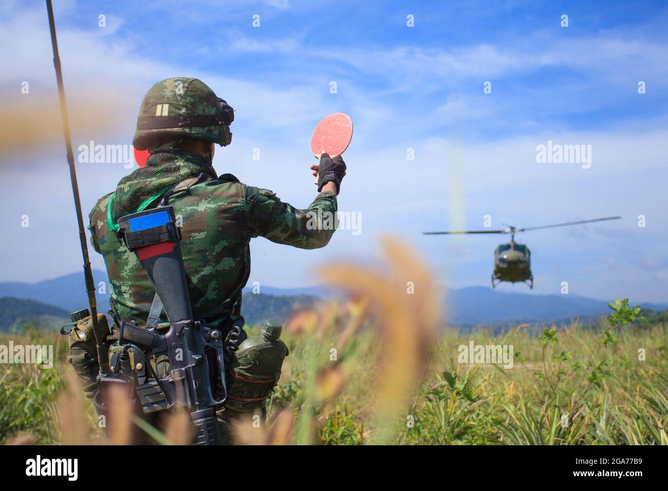 Giving signal hi-res stock photography and images - Alamy