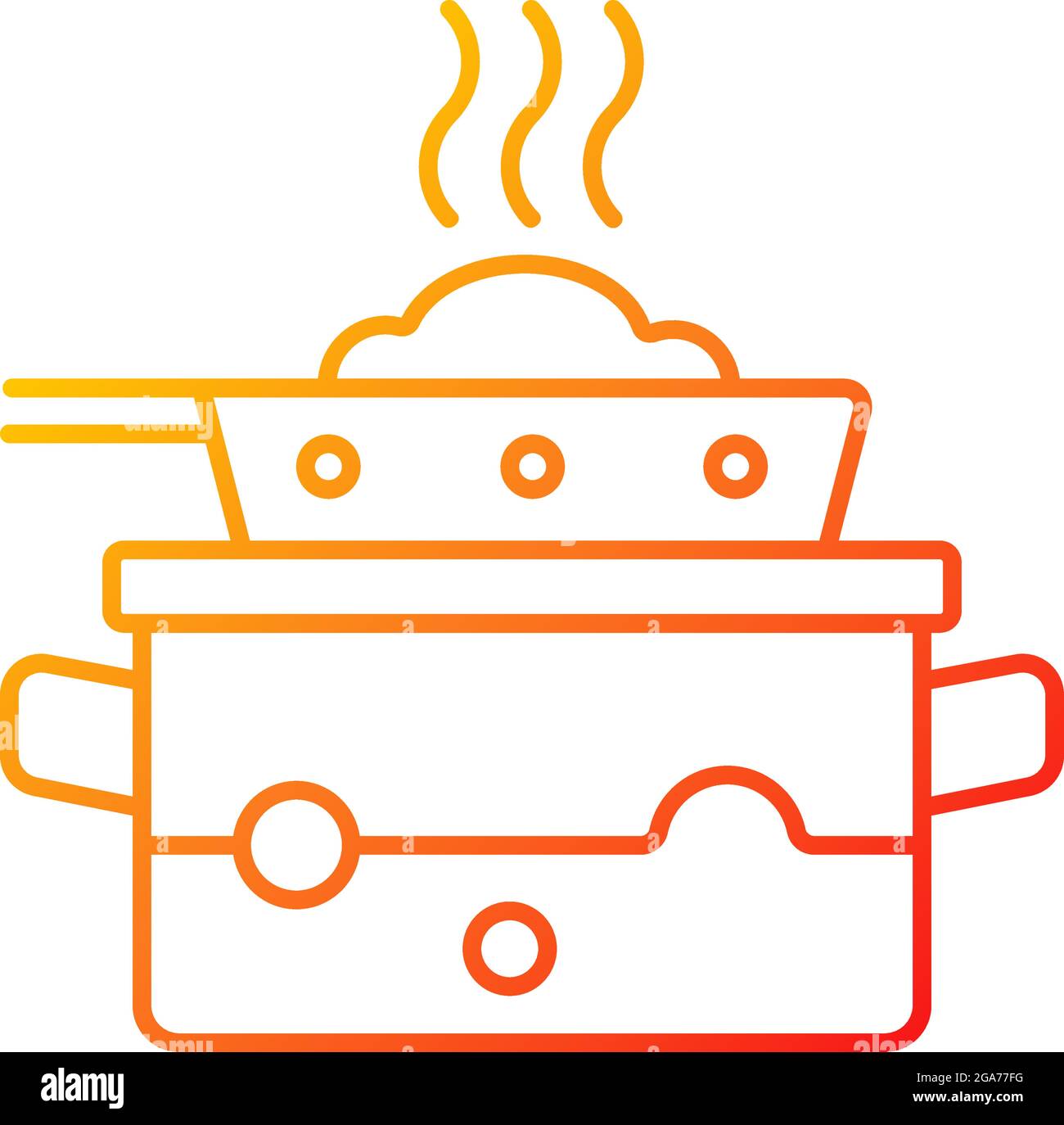 Steam for cooking gradient linear vector icon Stock Vector Image & Art ...