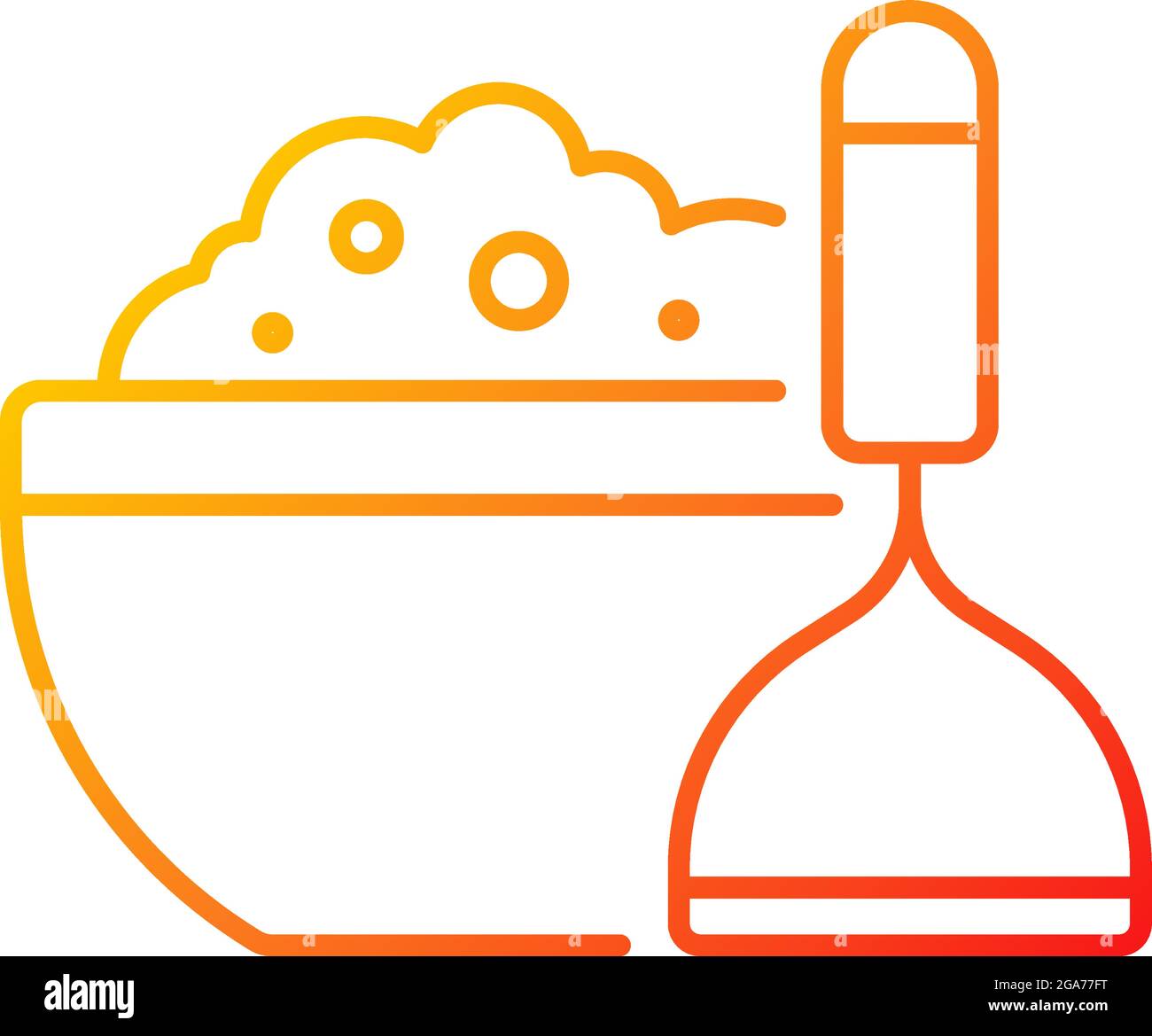 Mash potato gradient linear vector icon Stock Vector Image & Art - Alamy