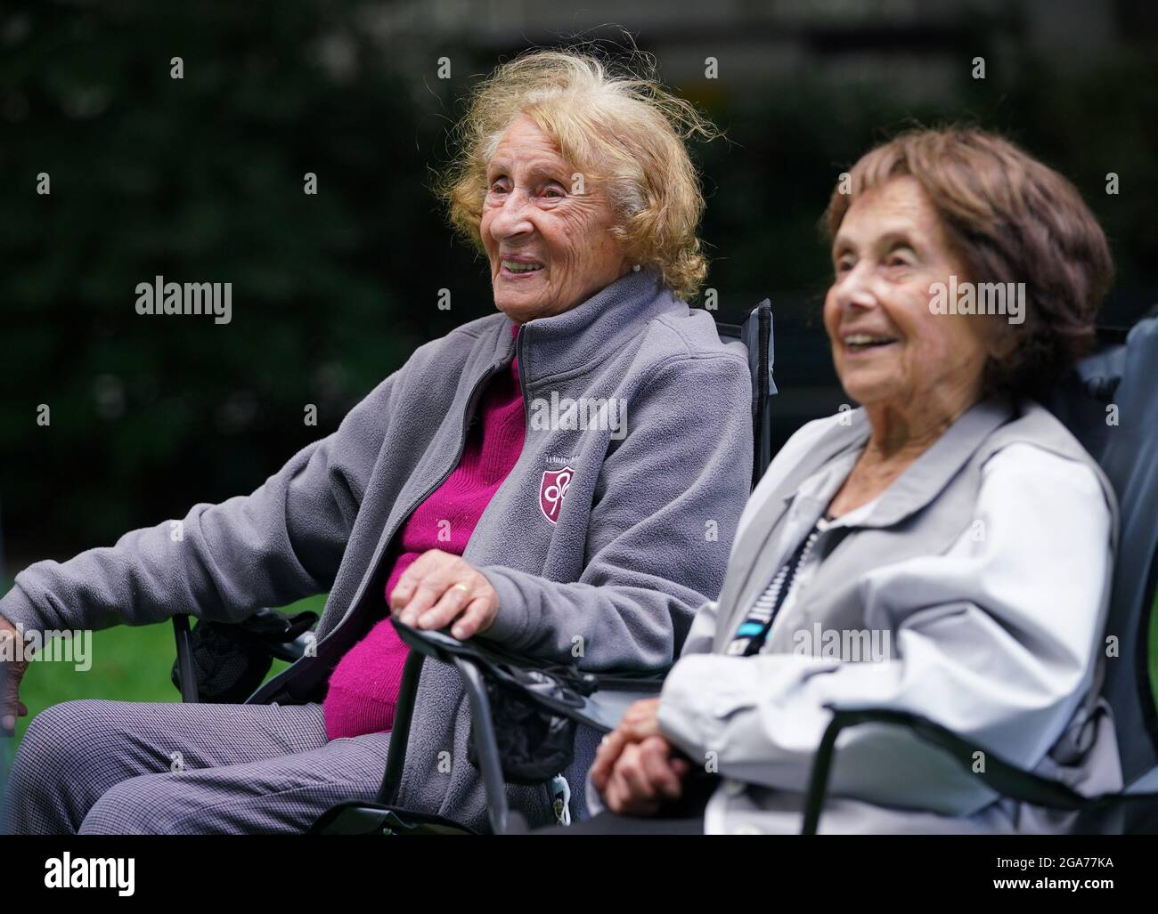 Holocaust survivors Susan Pollack MBE (left) and Lily Ebert BEM at ...