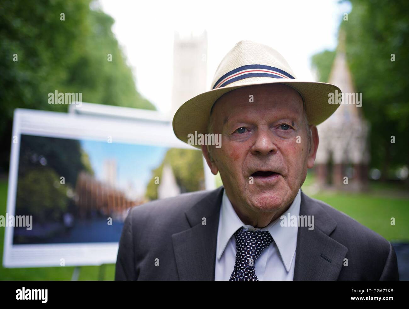 Holocaust survivor Sir Ben Helfgott at Victoria Gardens in Westminster ...