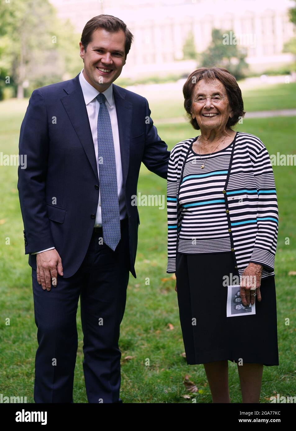 Housing Secretary Robert Jenrick with holocaust survivor Lily Ebert BEM ...