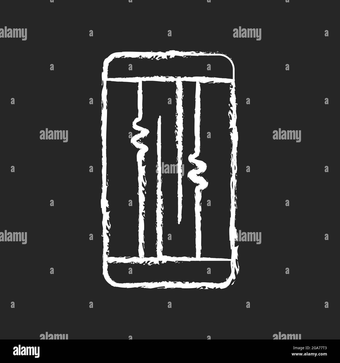 Display or lcd issues chalk white icon on dark background Stock Vector ...