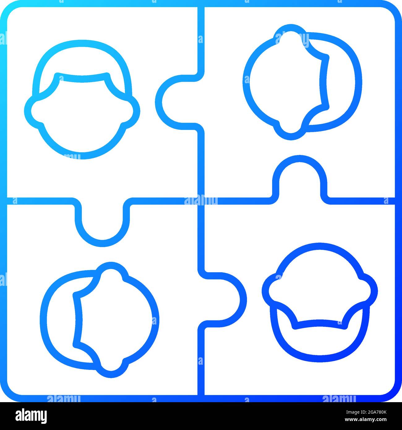 Team building gradient linear vector icon Stock Vector Image & Art - Alamy