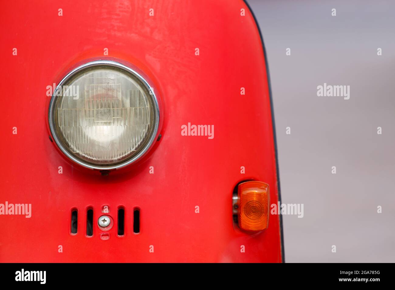 Vintage style motorcycle light with red body Stock Photo - Alamy