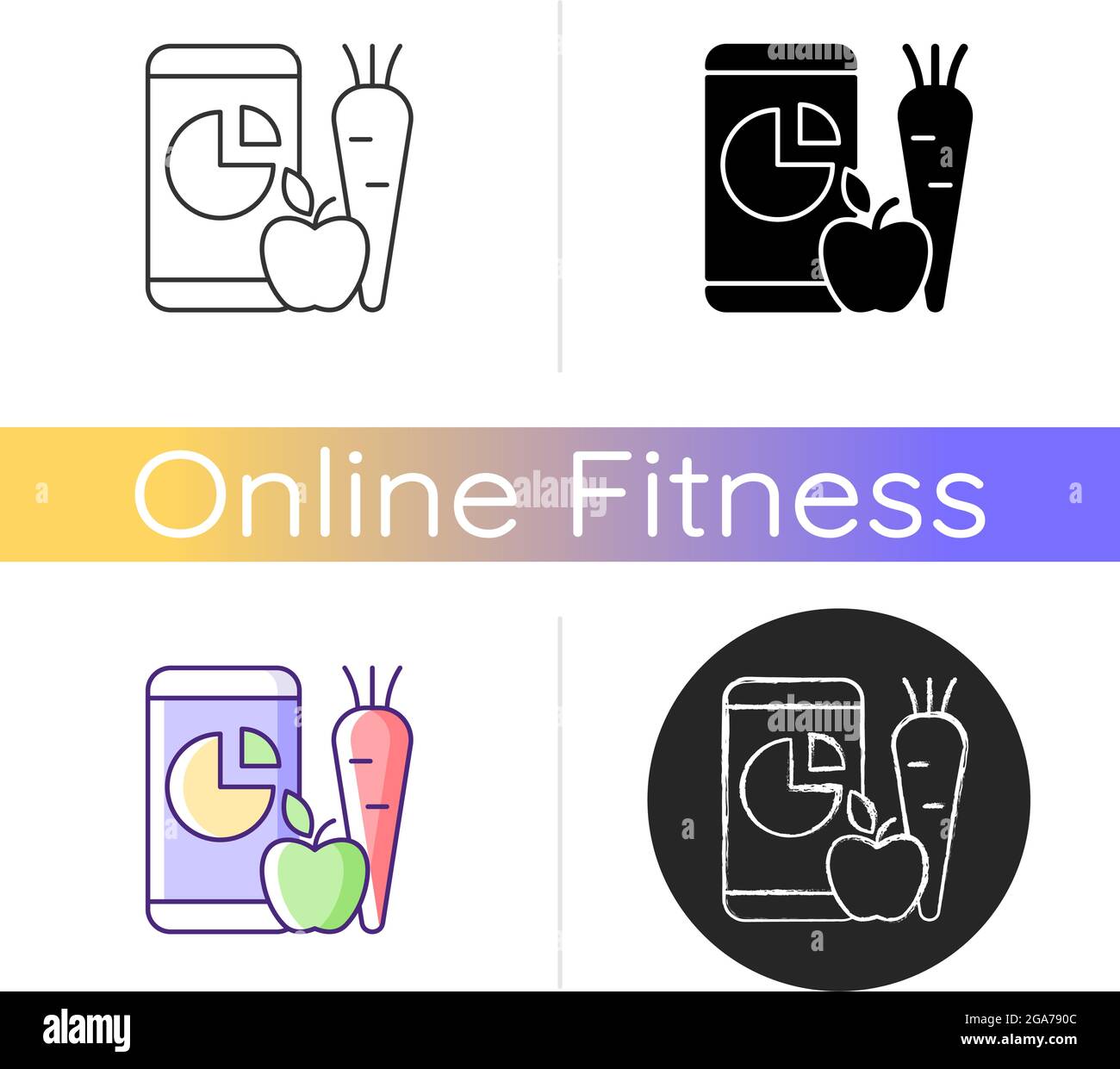 Fitness tracker flat color Stock Vector Images - Alamy