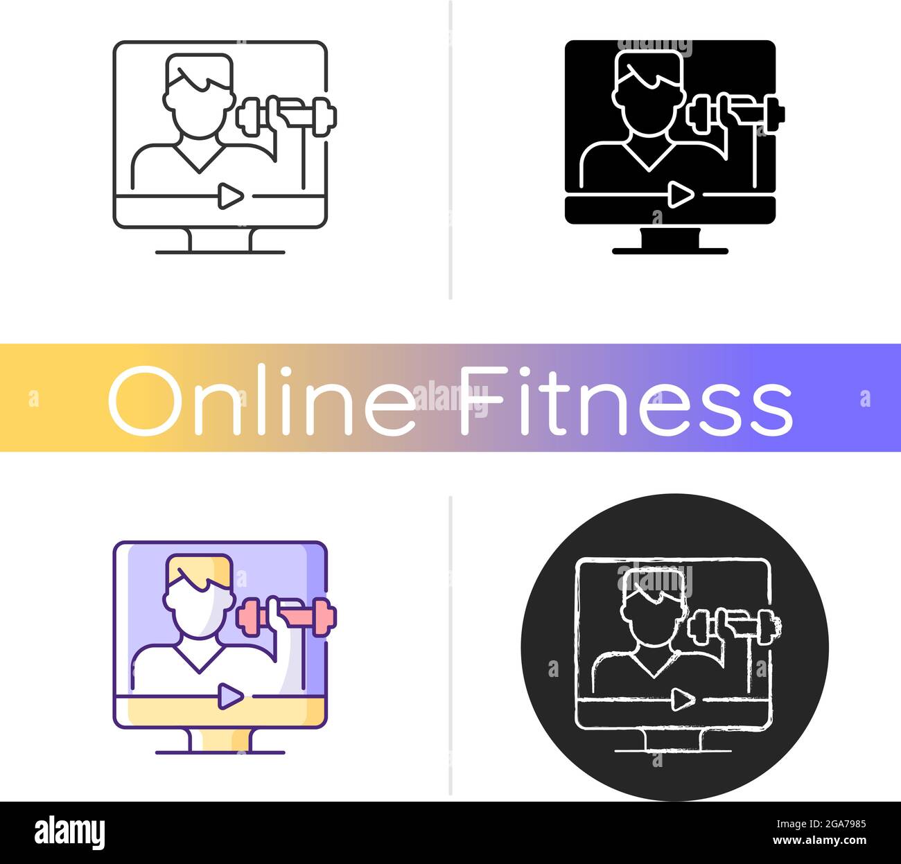 Online fitness coach icon Stock Vector Image & Art - Alamy
