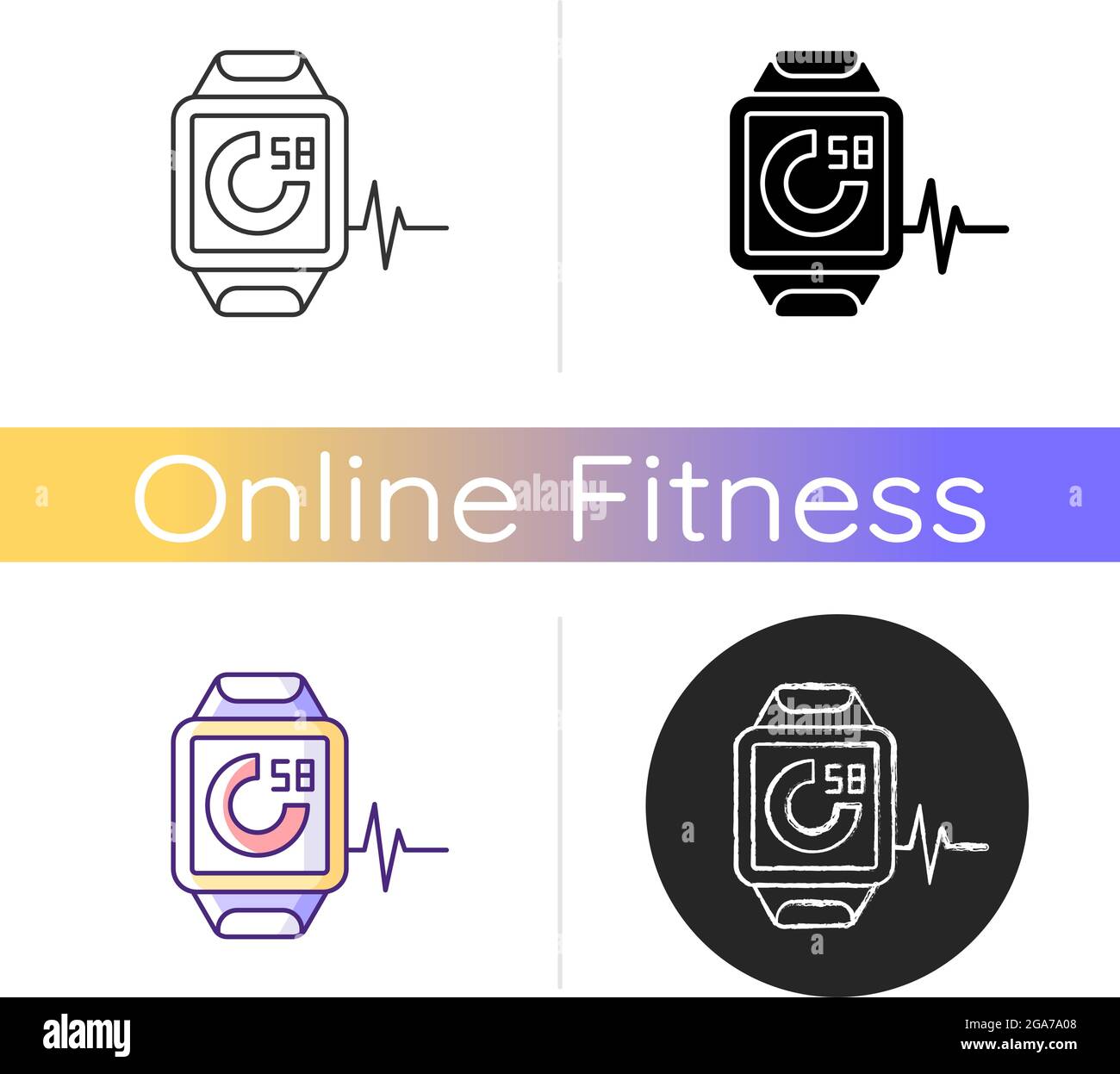 Online fitness activity tracker icon Stock Vector Image & Art - Alamy