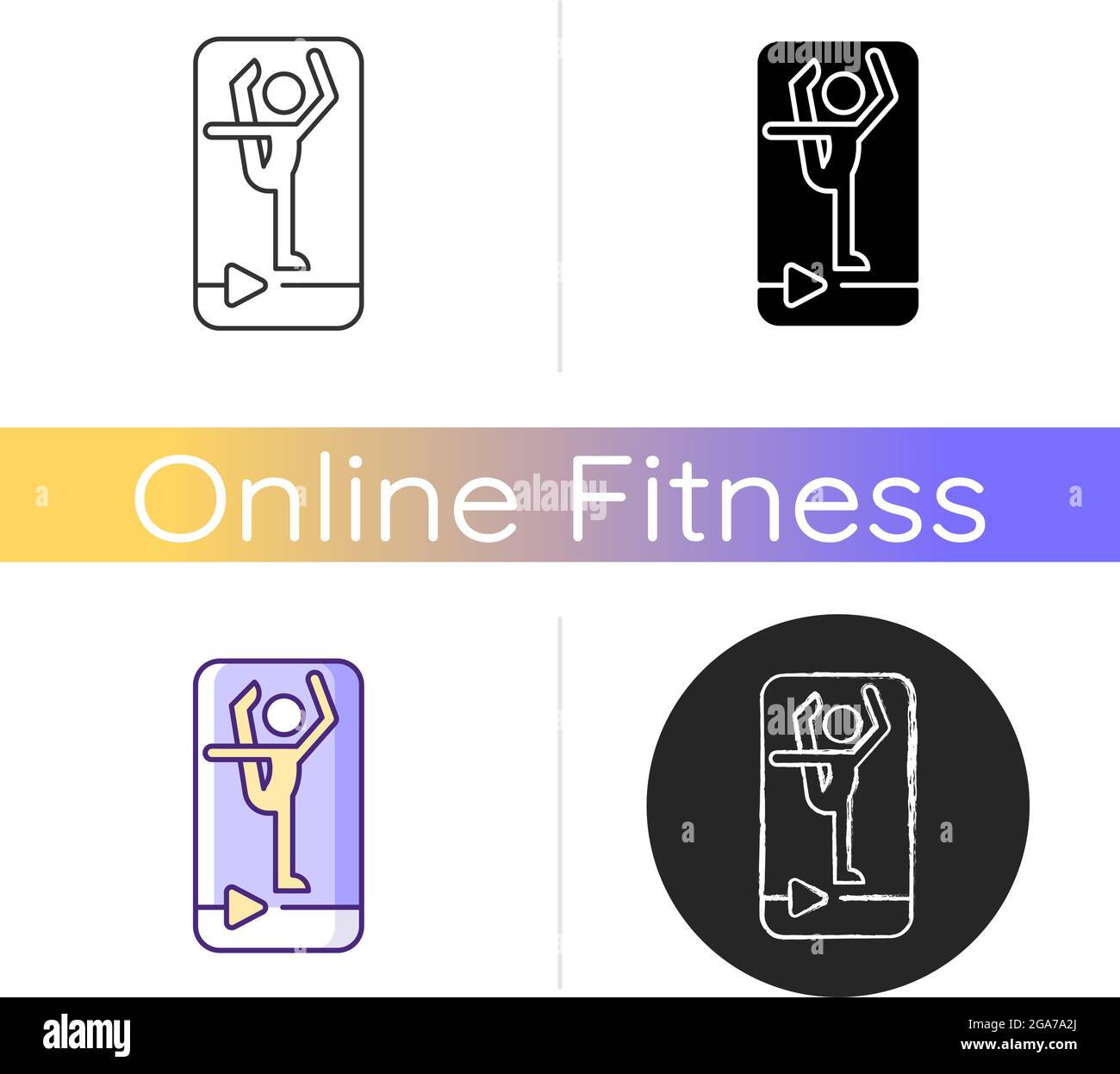 Online fitness stretching icon Stock Vector Image & Art - Alamy
