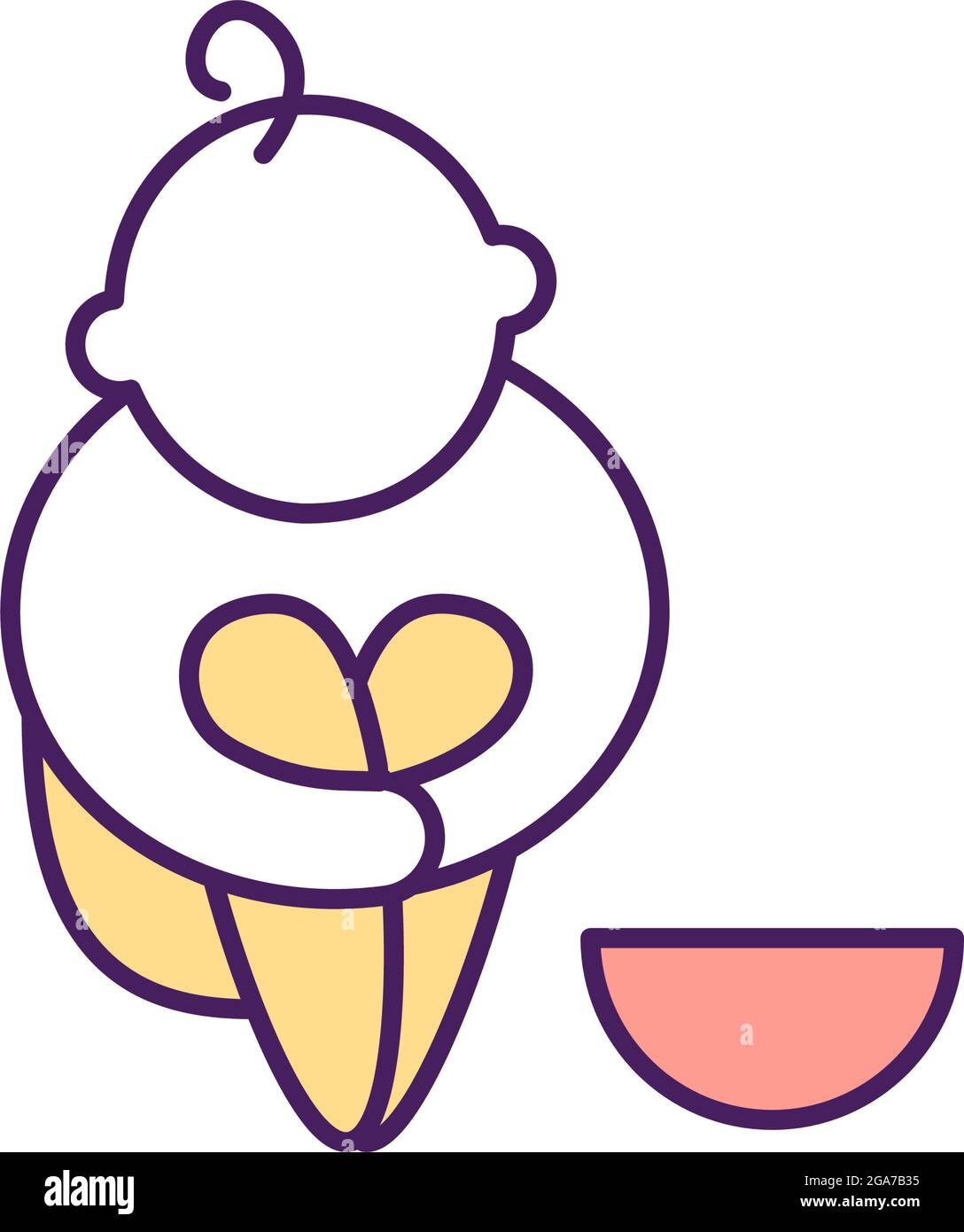 Humanitarian aid health assistance against hunger RGB color icon Stock ...