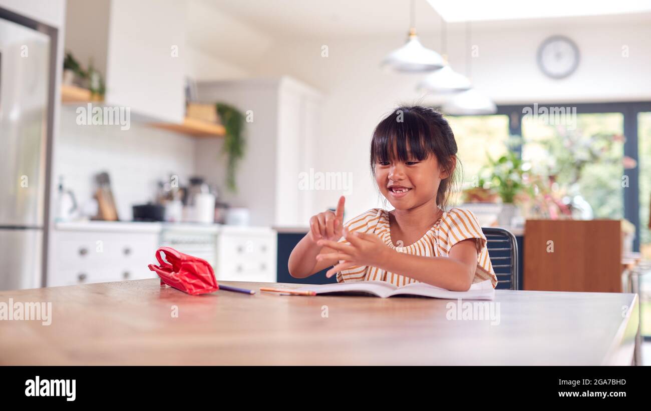 Girl Counting Fingers High Resolution Stock Photography and Images - Alamy